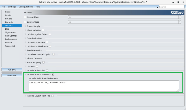 Calibre nmLVS: Filter elements from layout or source | EDA Solutions